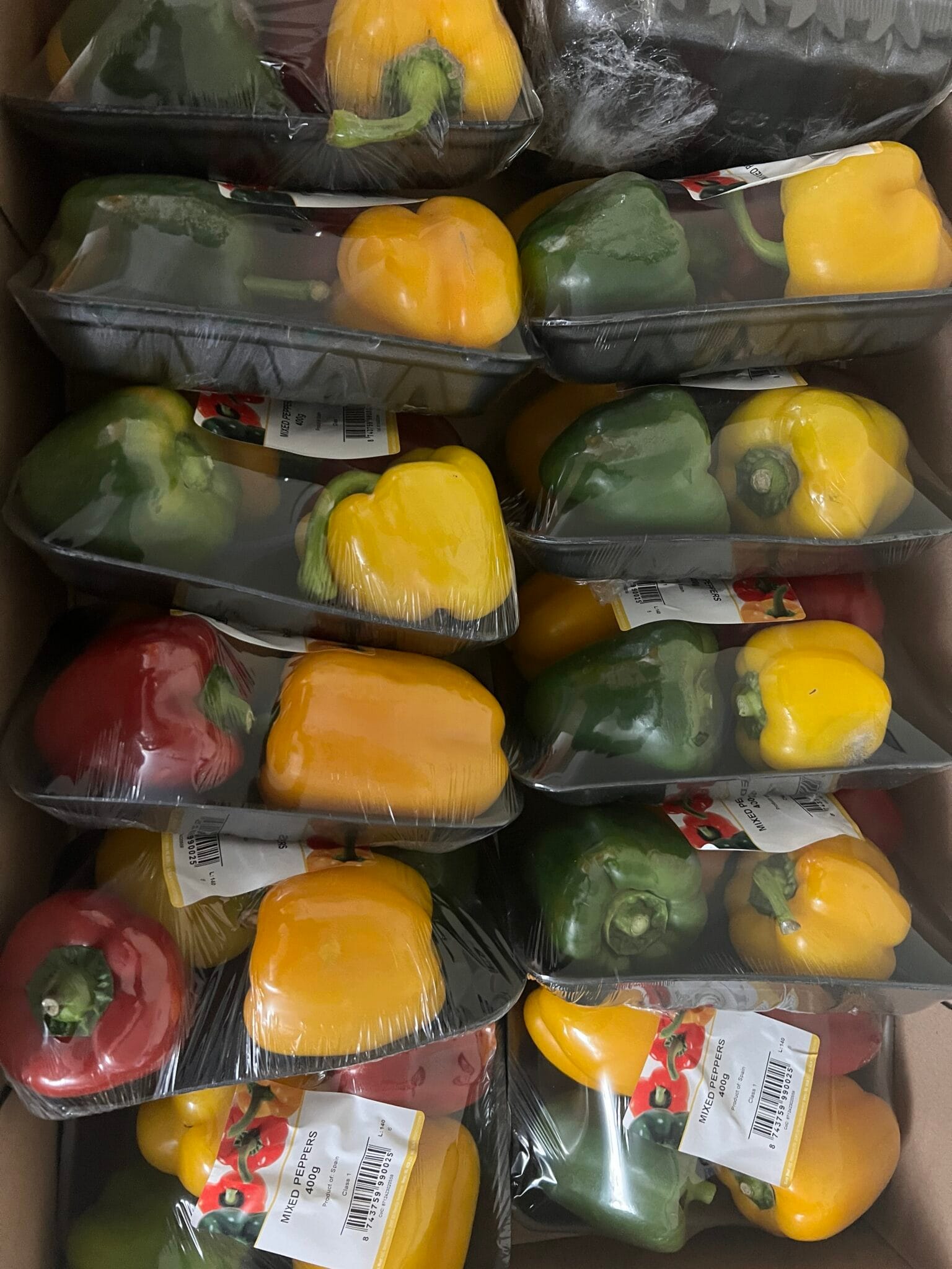Mixed bell Pepper green, yellow, red 12 pack in a box – Clarice Essentials